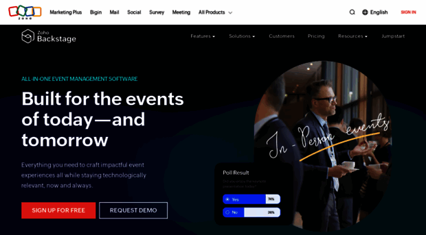 backstage.zoho.in - Holistic Event Management Soft... - Backstage Zoho