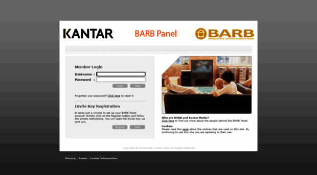barbtelevisionpanel.co.uk - Login Page - BARB Panel - BARB Television Panel