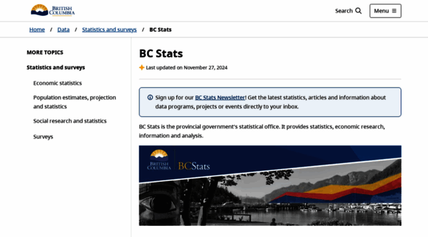 bcstats.gov.bc.ca - BC Stats - Province of British... - BC Stats Gov
