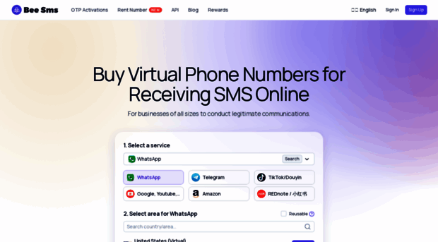 bee-sms.com - Virtual phone number services ... - Bee Sms