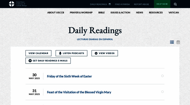 bible.usccb.org - Daily Bible Readings, Audio an... - Bible USCCB