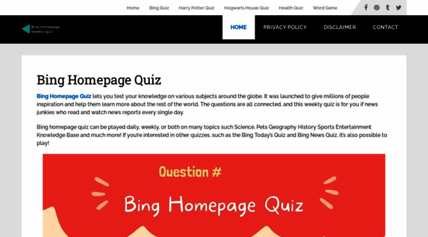 binghomepageweeklyquiz.com - Bing Homepage Quiz - Play Bing... - Bing Homepage Weekly Quiz