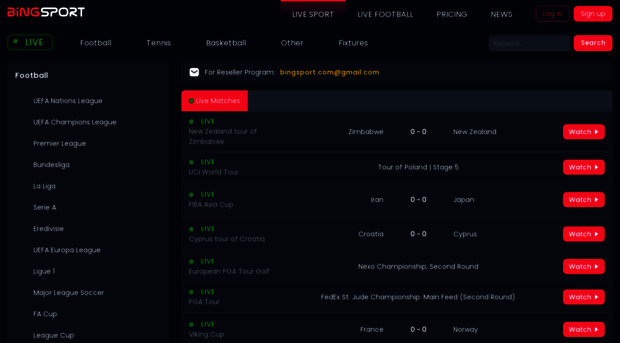bingsport.com - Live sport on TV today with HD... - Bingsport