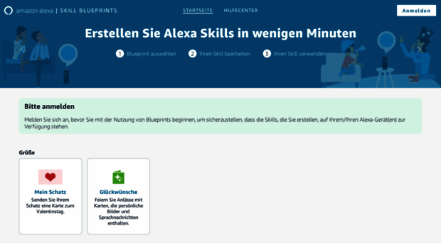 blueprints.amazon.de - Alexa Skill Blueprints - Blueprints Amazon