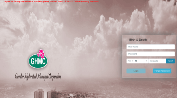 bnd.ghmc.gov.in - Birth & Death Login - Bnd Ghmc