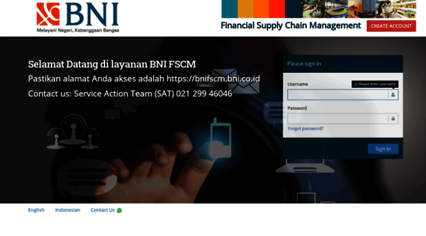 bnifscm.bni.co.id - BNI FSCM - Login - BNI FSCM