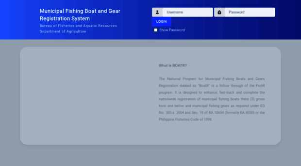 boatr.bfar.da.gov.ph - Boat/Gear Registration - Boat R Bfar Da