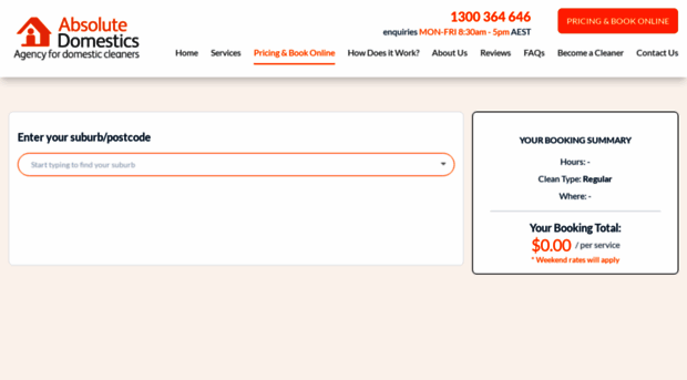 book.absolutedomestics.com.au - Book Absolutedomestics