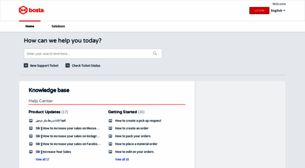 bosta.freshdesk.com - Support : Bosta - Bosta Freshdesk