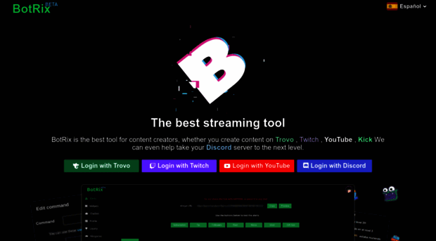 botrix.live - The best streaming ChatBot for... - Bot Rix