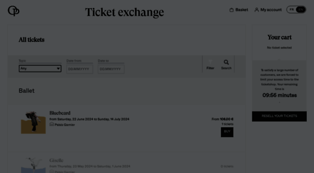 bourse.operadeparis.fr - National Opera of Paris - Onli... - Bourse ...
