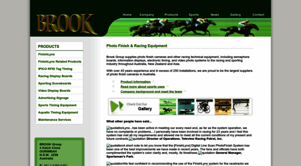 brook.com.au - Brook Group - Photo Finish Sys... - Brook