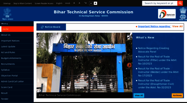 btsc.bihar.gov.in - Home | Bihar Technical Service... - Btsc Bihar