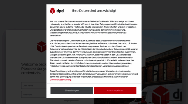 business.dpd.at - DPD - Login - Business DPD