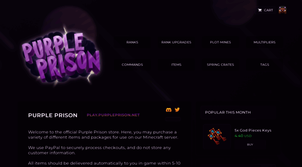 buy.purpleprison.net - Purple Prison | Welcome - Buy Purple Prison