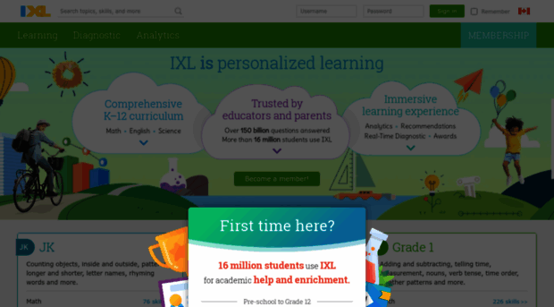 ca.ixl.com - IXL | Math, English Language A... - Ca IXL
