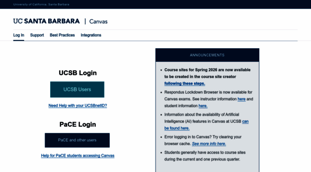 canvas.ucsb.edu - Log In | UCSB Canvas - Canvas UCSB