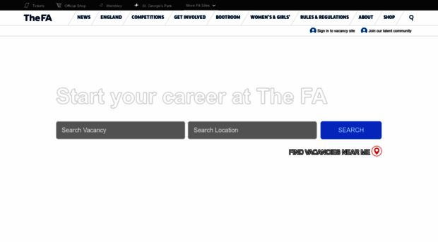 careers.thefa.com - The FA | Careers | home - Careers The FA