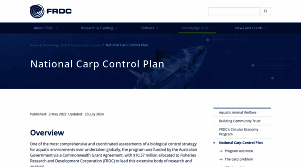 carp.gov.au - National Carp Control Plan | F... - Carp Gov