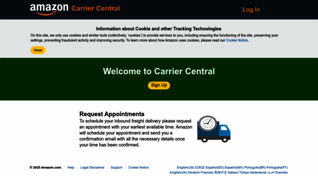 carriercentral.amazon.ae - Welcome to Carrier Central - Carrier Central ...
