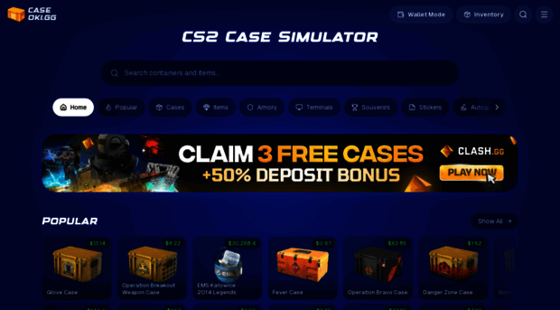 case.oki.gg - CS2 Case Simulator | Free Case... - Case Oki