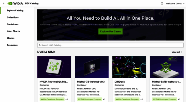 catalog.ngc.nvidia.com - GPU-optimized AI, Machine Lear... - Catalog NGC NVIDIA