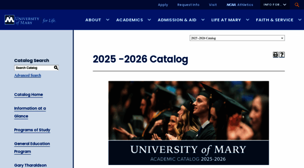 catalog.umary.edu - University of Mary - Catalog U Mary