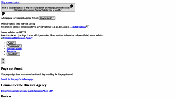 cda.gov.sg - Communicable Diseases Agency - Cda