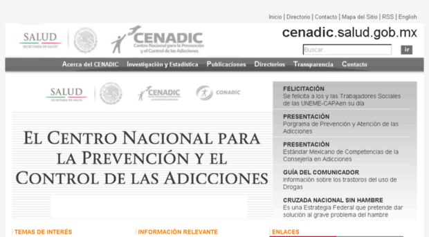 cenadic.salud.gob.mx - Centro Nacional para la Preven... - Cenadic Salud