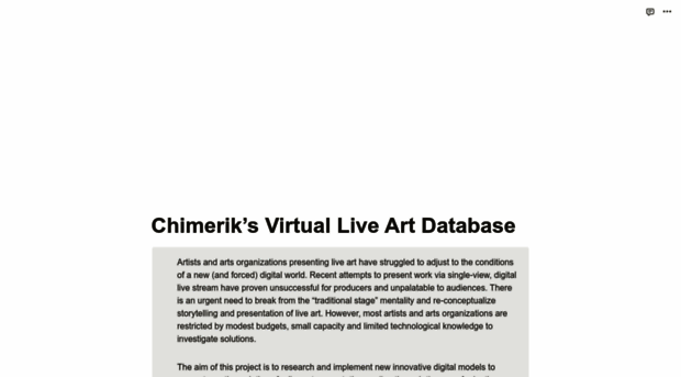 chimerikco.notion.site - Chimerik’s Virtual Live Art Da... - Chimerik ...
