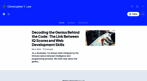 christophr.hashnode.dev - Christopher T. Lee - Christophr Hashnode