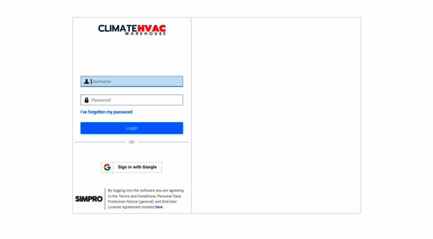 climatehvac.simprosuite.com - simPRO Login - climatehvac - Climatehvac ...