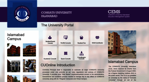cms.comsats.edu.pk - CUI Portal - Islamabad - Cms Comsats