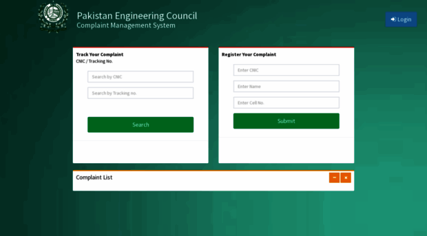 cms.pec.org.pk - Login - Cms Pec