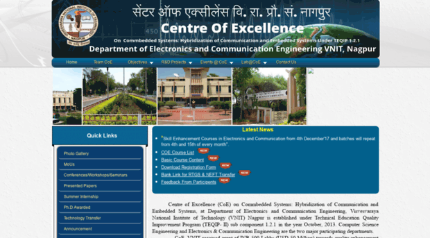 coe.vnit.ac.in - COE - Home - COE Vnit