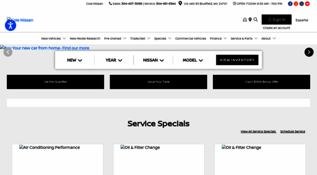 colenissan.com - Nissan Dealership in Bluefield... - Cole Nissan