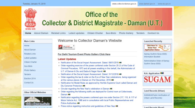 collectordaman.gov.in - Office of the Collector & Dist... - Collector Daman