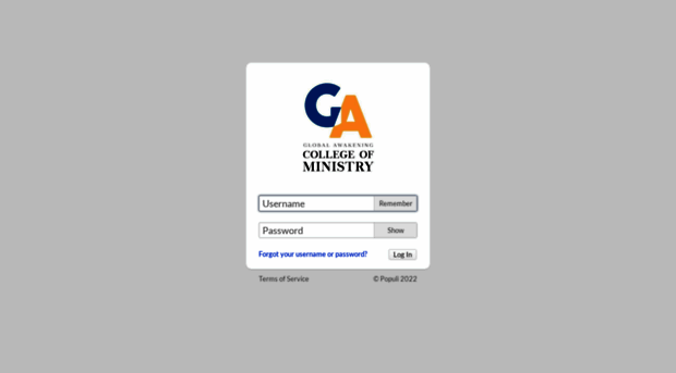 collegeofministry.populiweb.com - Populi Login - Collegeofministry ...