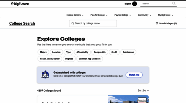 collegesearch.collegeboard.org - College Search - BigFuture | C ...