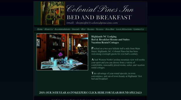 colonialpinesinn.com - Colonial Pines Inn Bed & Break... - Colonial ...