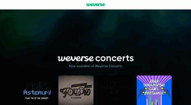 concerts.weverse.io - Weverse Concerts - All perform... - Concerts Weverse