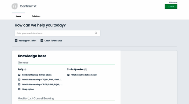 confirmtkt.freshdesk.com - Support : ConfirmTkt - Confirm Tkt Freshdesk