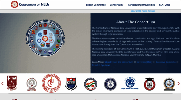 consortiumofnlus.ac.in - Consortium of NLUs - Consortium Of NLUs