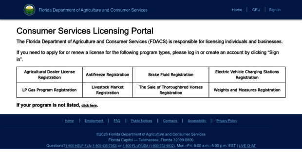 consumercompliance.fdacs.gov - Home - Consumercompliance Fdacs