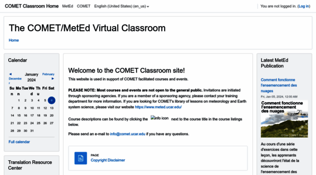 courses.comet.ucar.edu - The COMET/MetEd Virtual Classr... - Courses COMET Ucar