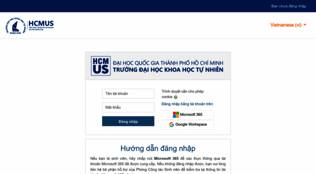 courses.hcmus.edu.vn - Đăng nhập vào trang | Hệ thống... - Courses Hcm US