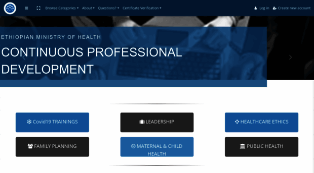 cpd.moh.gov.et - eLearning - SSO - Cpd Moh