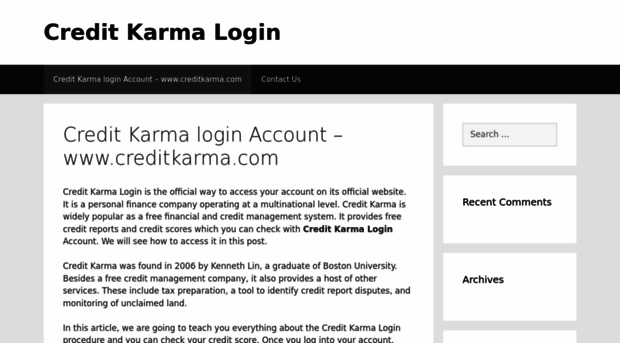 creditkarmalogin.us - Credit Karma login Account - w... - Credit Karma ...