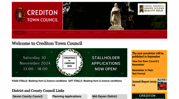 crediton.gov.uk - Crediton Town Council - Welcom... - Crediton