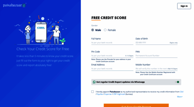creditreport.paisabazaar.com - Free Credit Report - Get Your ...